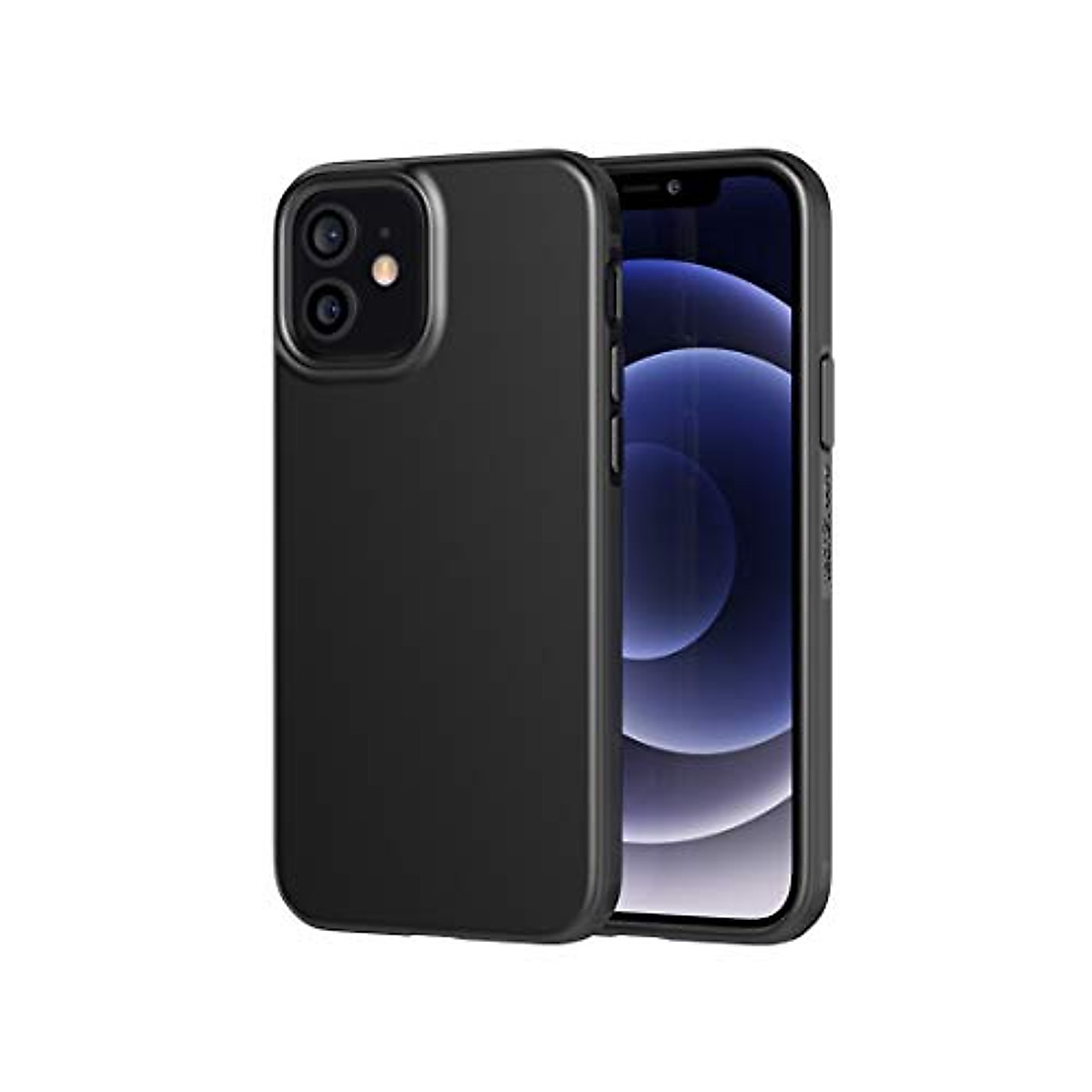 tech21 Evo Slim Phone Case for Apple iPhone 12 and 12 Pro 5G with 8 ft. Drop Protection, Charcoal Black