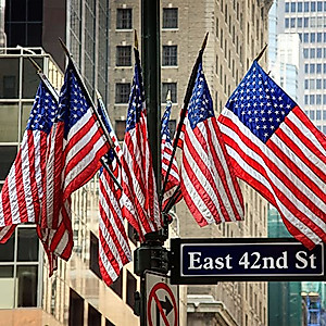 American Flag 4 x 6 ft, Made for High Wind, Heavy Duty US Flags for Outside, Durable Nylon USA Flag with Luxury Embroidered Stars Sewn Stripes Brass Grommets