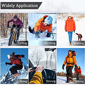 Cevapro -30℉ Winter Gloves Waterproof Cold Weather Gloves Touchscreen Thermal Ski Gloves for Men Women Running