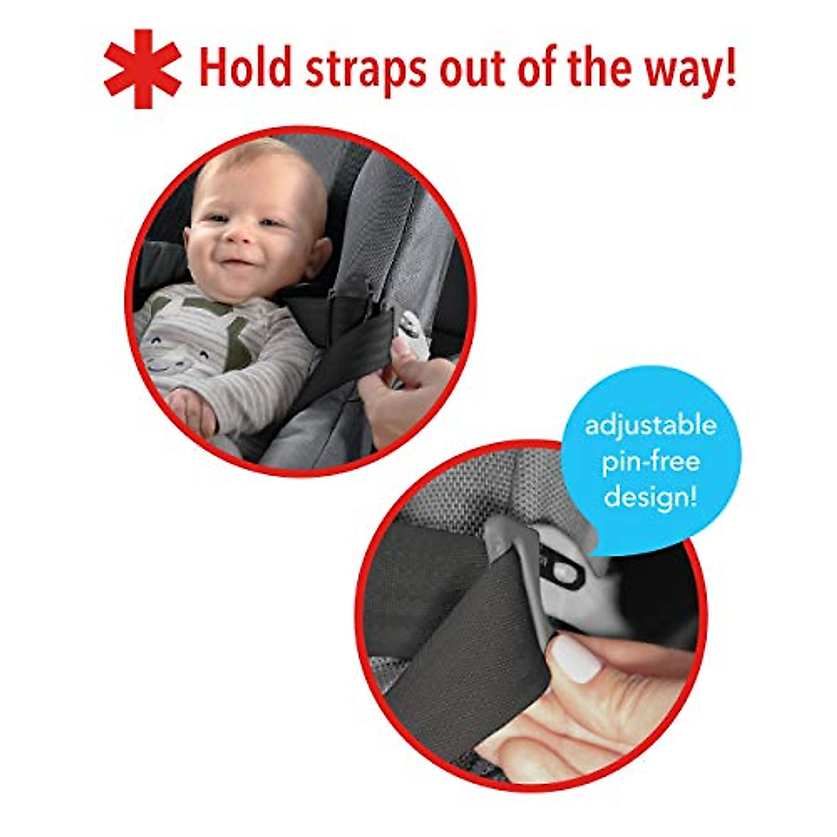 Skip Hop Car Seat Harness Magentic Clips, Charcoal