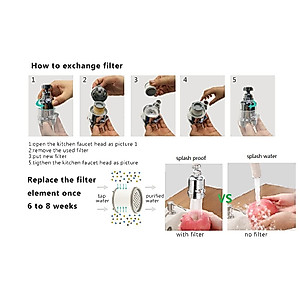 3Modes High Pressure Luxury Filtered Kitchen Water Faucet Aerator Home Pressure Water Diffuser Bubbler Water Saving Filter Shower Head Nozzle Tap Connector