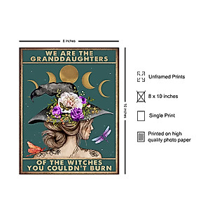 Witch Decor - We Are The Granddaughters of the Witches- Hippie Room Decor- Bohemian Boho Wall Decor- Goth Gothic Wall Decor- Pagan Gifts - Witchcraft Wiccan Wicca Wall Art Women - Hippy Witchy Poster