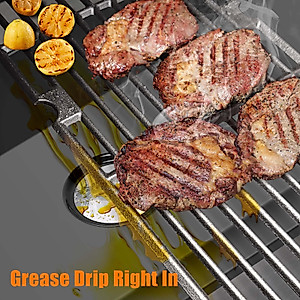 Grease Tray with Catch Pan for Oklahoma Joe's Longhorn Combo Grill, Grease Catcher for Oklahoma Joe's 15202029 12201767 14201767, Comes with 15 Aluminum Liners, Replacement for CHR1767048, CHR1767053