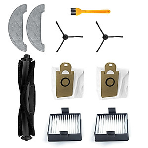 Replacement Parts for VIOMI S9 Robot Vacuum Cleaner Accessories Kit, 1 Main Roller Brush 2 Mop Pad 2 Dust Bag 2 Filter 2 Side Brush