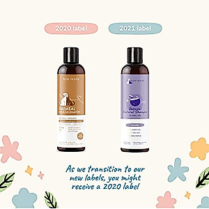 kin+kind Oatmeal Shampoo Lavender for Dogs & Cats Natural Dog Shampoo for Itchy & Sensitive Skin with Colloidal Oatmeal, Olive Oil & Coconut Oil Moisturizing & Safe Pet Shampoo Made in USA (12 fl oz)