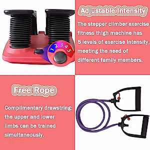 INTBUYING Steppers for Exercise Stair Stepper Stepper Climber Fitness Machine with Resistance Bands Stair Stepper Exercise Equipment Mini Stepper with 220LB Loading Capacity