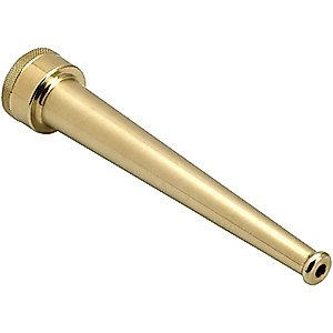 Underhill 6-Inch Garden Water Hose Nozzle, Sprayer, Jet, 7 GPM 80 PSI, 3/4-Inch Thread Inlet, High Pressure Attachment, Heavy-Duty Brass, Adjustable, PowerBlast Super Sweeper, SN6-75
