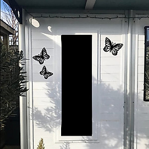 Butterfly Wall Art Decor, 3 Acrylic Wall Art Sculptures Insect Wall Decoration Sticker Laser Cut Hanging Home Decoration Sign for Indoor Outdoor Home Garden Living Room Bedroom (Butterfly - Black)