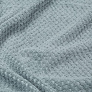 Amazon Basics Odor Resistant Textured Bath Towel, 30 x 54 Inches - 4-Pack,Cotton, Teal