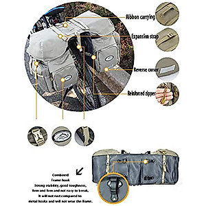 FANWU 50L Bike Panniers Bicycle Commuting Bag Waterproof Saddle Bags with Rain Cover for Bicycle Rear Rack Carrier, Support for Width Less Than 7 inches Bike Rack