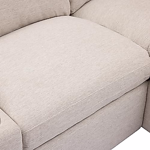 FANYE Modern Power Reclining Motion Sectional Sofa L-Shaped Corner Recliner Upholstered Couch with USB Ports,Power Socket,Storage Console and Cupholders for Living Room/Home Theater