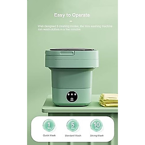 MacLehose Mini Portable Washing Machine,9L, Mini Washer and Dryer Combo, Foldable,Portable Washer Machine for Baby Clothes, Underwear or Socks,Small Clothes, Camping&Travel Laundry,Mini Washer