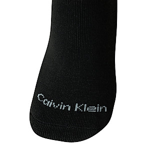 Calvin Klein Women's Athletic Socks - Cushion No Show Socks (6 Pack), Size 4-10, Black