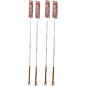 Campfire Forks 41 L Cast Iron Cooking Marshmallow Roasting Cookware for Families Scouts Hotdog Hot Dog Weenie (4 Pack)