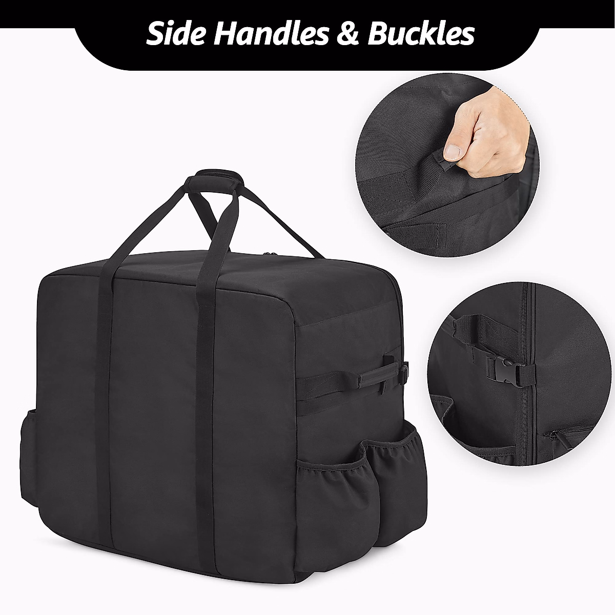 samdew 22 Inch Tabletop Griddle Carry Bag, Outdoor Griddle Cover Compatible with 22 Inch Tabletop Griddle with Hood, Portable Griddle Storage Case for Tabletop Griddle 22-Inch with Hood, Bag Only