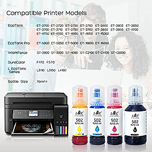 502 Ink Bottles Refill T502 Ink L&C Compatible Refill Ink Bottles Replacement 502 T502 Ink for Epson Printers