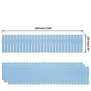 JOIKIT 60 PCS Blue Plastic DIY Grid Drawer Dividers, Plastic Desk Drawer Separators, Adjustable Drawer Divider Organizer, Household Storage Makeup Socks Underwear Organizer