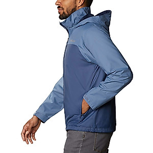 Columbia Men's Glennaker Lake Lined Rain Jacket, Dark Mountain/Bluestone, Small