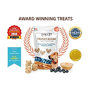 All Natural Puppy Peanut Butter Training Treats - Low Calorie Dog Treats – Low Fat Diet for Pets - Vegetarian, Baked, Crunchy Biscuits - Heart Shaped, Healthy Fiber, No Grain-Gluten, Made in USA