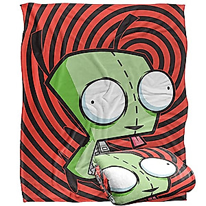 Invader Zim Blanket, 50"x60" Invader Zim Gir Spiral Silky Touch Super Soft Throw Blanket