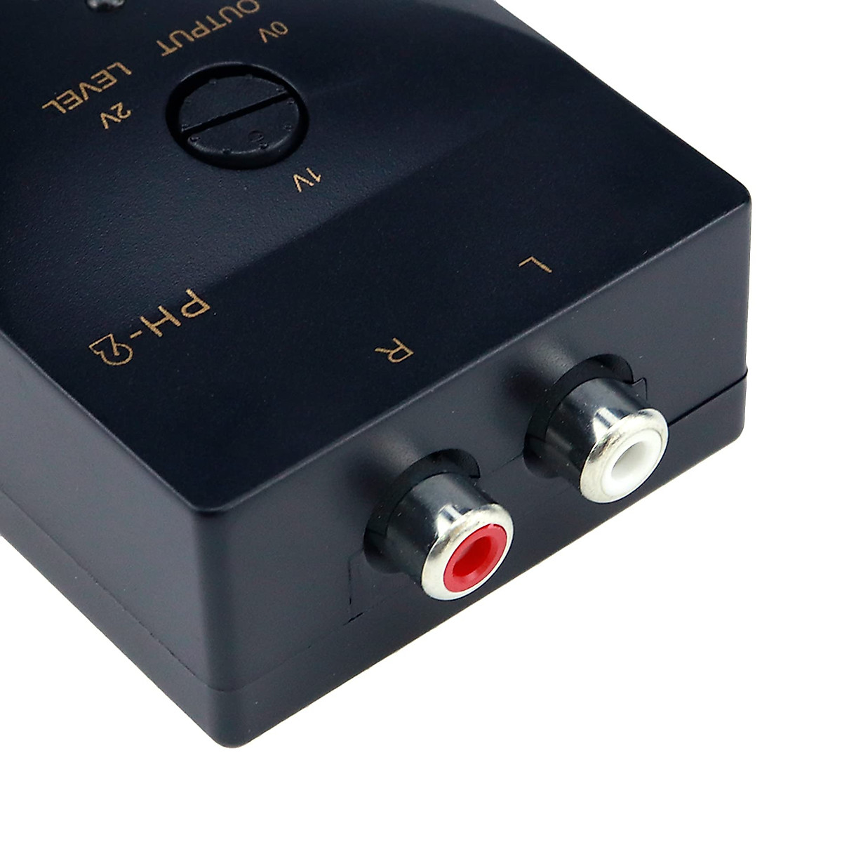 S SYDIEN 1Pc Black High to Low 2-Channel Line Output Converter RCA Car Line Converter Output Adapter