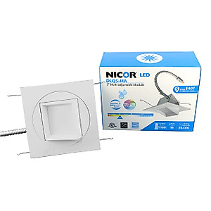 NICOR Lighting DLQ5-MA-10-120-3K-WH DLQ5 Downlight, 5", 3000K