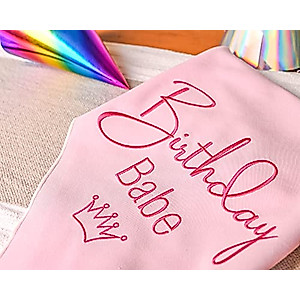 Dog Birthday Bandana for Large Dog – 23 x 23 in, Large, Embroidered Birthday Girl Dog Bandana for Dogs with Stitched Edges & Cotton Drawstring Bag – Dog Birthday Gifts & Dog Clothes by Kendall Wags