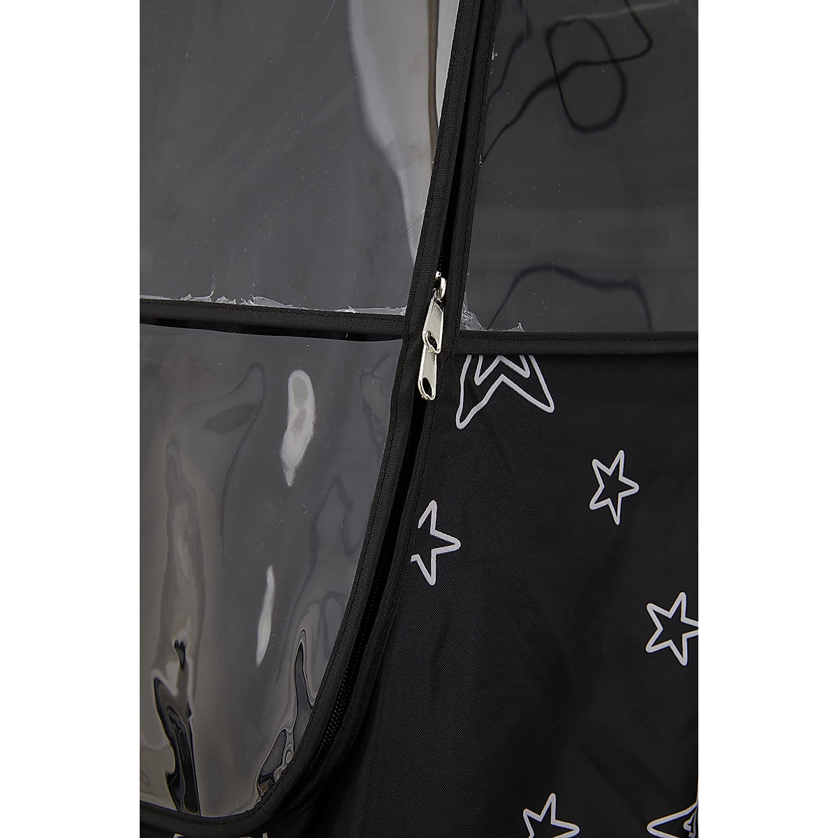 First Essentials Stroller Rain Cover Universal, Baby Travel Weather Shield, Windproof Waterproof, Protect from Dust Snow (Black)