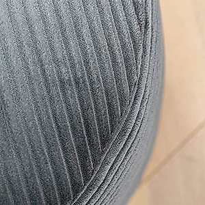 Asuprui Pouf Ottoman Unstuffed,Ottoman Foot Rest, Floor Pouf, Round Pouf Seat, Floor Bean Bag Chair,Foldable Floor Chair Storage for Living Room, Bedroom (Light Gray Pouf Cover)