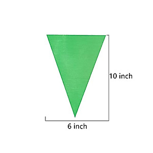 tibijoy 260 Feet Green Pennant Banners Flags DIY String Triangle Bunting Flags Polyester Banners for Party Grand Opening,Christmas Party,Outdoor Decorations,150 Pcs