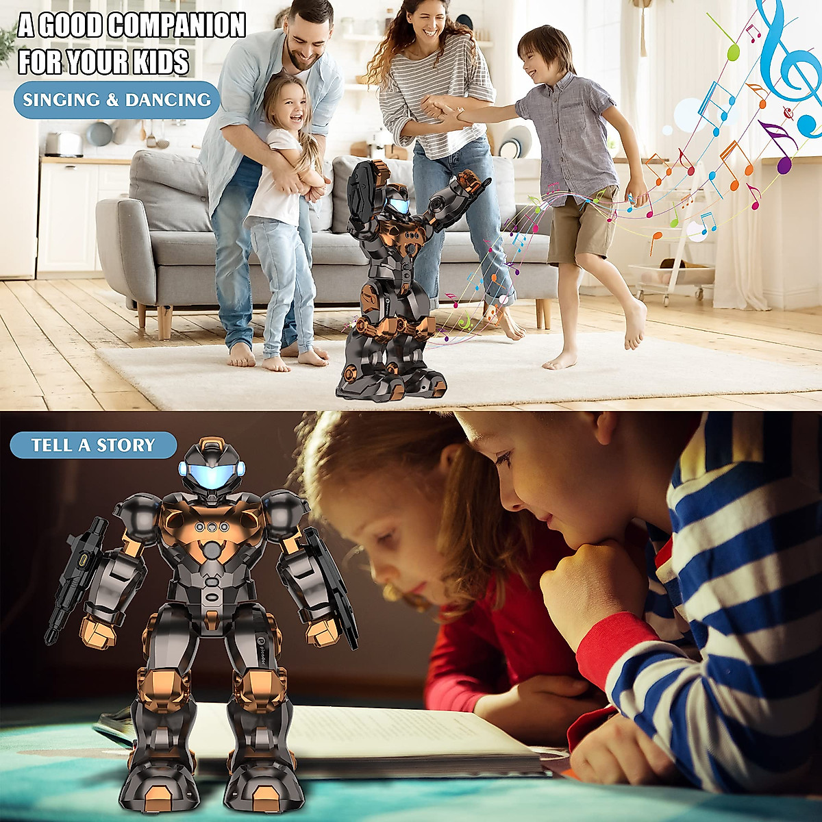 PP PICADOR Programmable Smart RC Robot Toy for Kids 5-10, Gesture Sensing, 2.4Ghz Remote, Chargeable Robotics Kit - Birthday Gift (Matte Metallic)