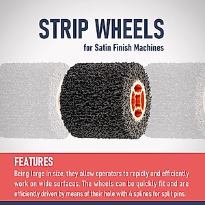 RENOTEC Black Cleaner Flap Wheels, Strip Drum, 110x100mm, 4 inch, for Pickling, Removing Rust, Paints, enamels, oxidations. for Burnishing Polishing Machine (40 GRIT)