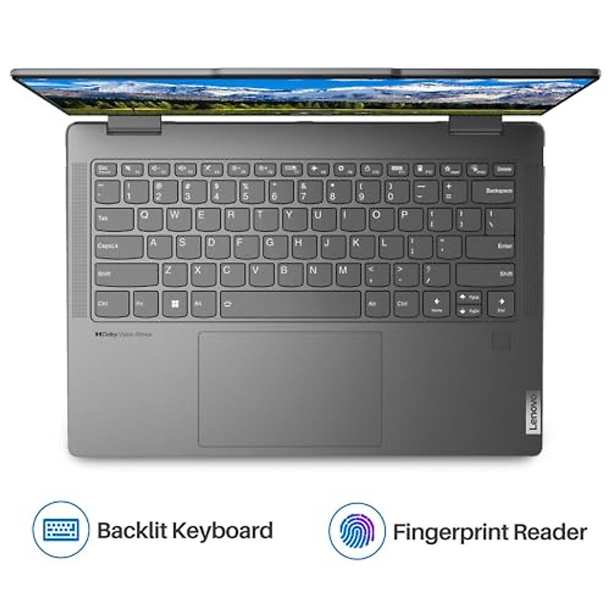 Lenovo 2023 Newest Yoga 7i 2-in-1 Laptop 14" 2.2K Touchscreen,13th Gen Intel 10-Core i7-1355U, Iris Xe Graphics, 16GB LPDDR5 RAM | 512GB SSD, WI-FI 6E,Thunderbolt 4,HD Webcame,Windows 11 H,Storm Grey