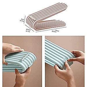 Shoe Racks ZXK Shoe Slots Organizer Stackable Shoe Stackers Adjustable Double Deck Holder for Closet Space Saver Easy Shoe Organizer(10-Pack), Gray