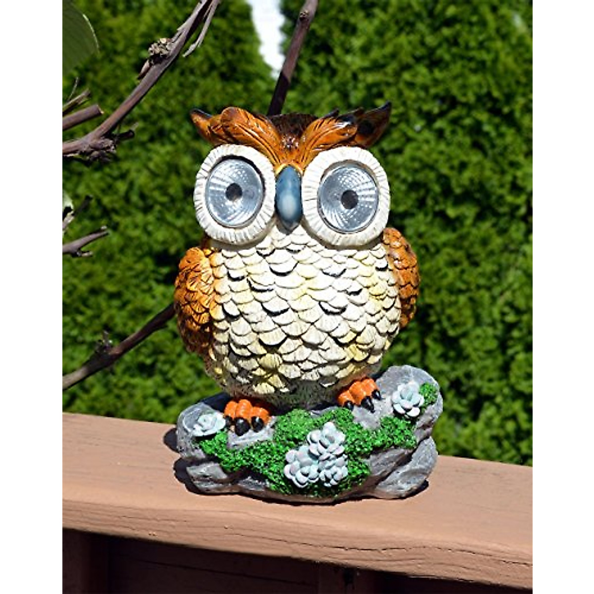 Solar Powered Owl Outdoor LED Garden Light