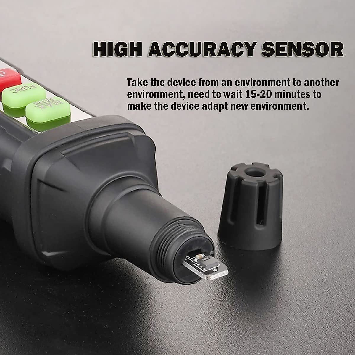 Portable Thermo-Hygrometer 4-in-1 Digital Psychrometer Mini Temperature Humidity Meter Pen Type Home Greenhouse Indoor Hygrometer with Dew Point & Wet Bulb Temperature, Max/Min, Backlight LCD Display