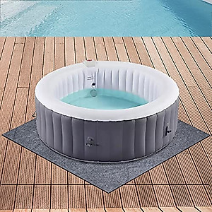 Tmovjxv 74 x 72 Inch Anti-Slip Hot Tub Mat-Waterproof Hot Tub Flooring Protector Mat-Absorbent Home Equipment Mat for Protect The Hot Tub Pool Floor from Wear
