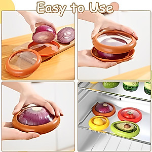 Fruit Freshness Organizer, Fruit and Vegetable Antioxidant Organizer, Silicone Fruit and Vegetable Organizer Set for Refrigerator 4 Pieces