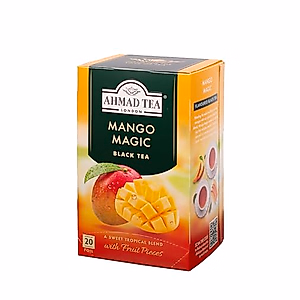 Ahmad Tea Mango Magic Black Tea, 20-Count Boxes (Pack of 6)