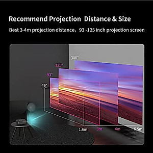 GXBPY 1080p Projector Td97 WiFi Android Led Full Projector Video Proyector Home Theater 4k Movie Cinema Smart Phone Beamer (Color : D)