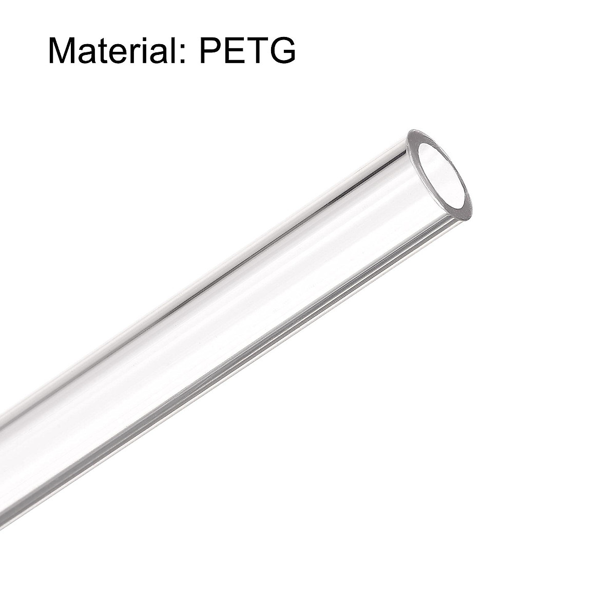 uxcell PETG Tubing Hard Tube 10mm ID, 14mm OD, 0.5m/20inch Length, Clear for PC Water-Cooling System 4pcs