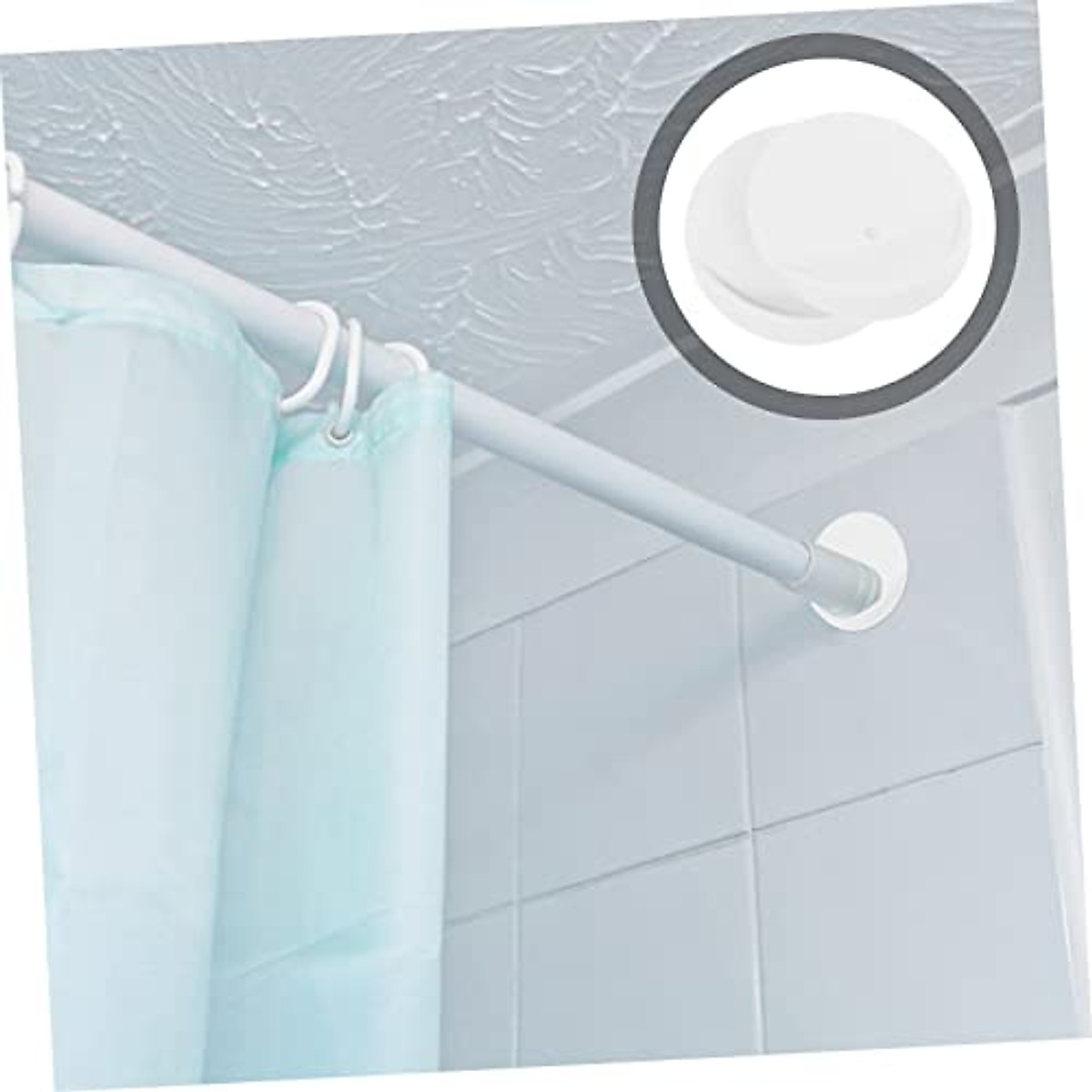 DOITOOL 6 Pcs Pole Hanger Adjustable Curtain Rod Window Hooks Shower Bar for Curtain Shower Rod Tension Shower Curtain Rod Tension Rod Shower Curtain Rod Brackets Curtain Support Racks Rod