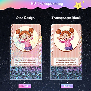 200 PCS Star Laser Flashing Trading Card Sleeves, Holographic Photocard Sleeves Kpop Card Protector for Cards Sports Cards