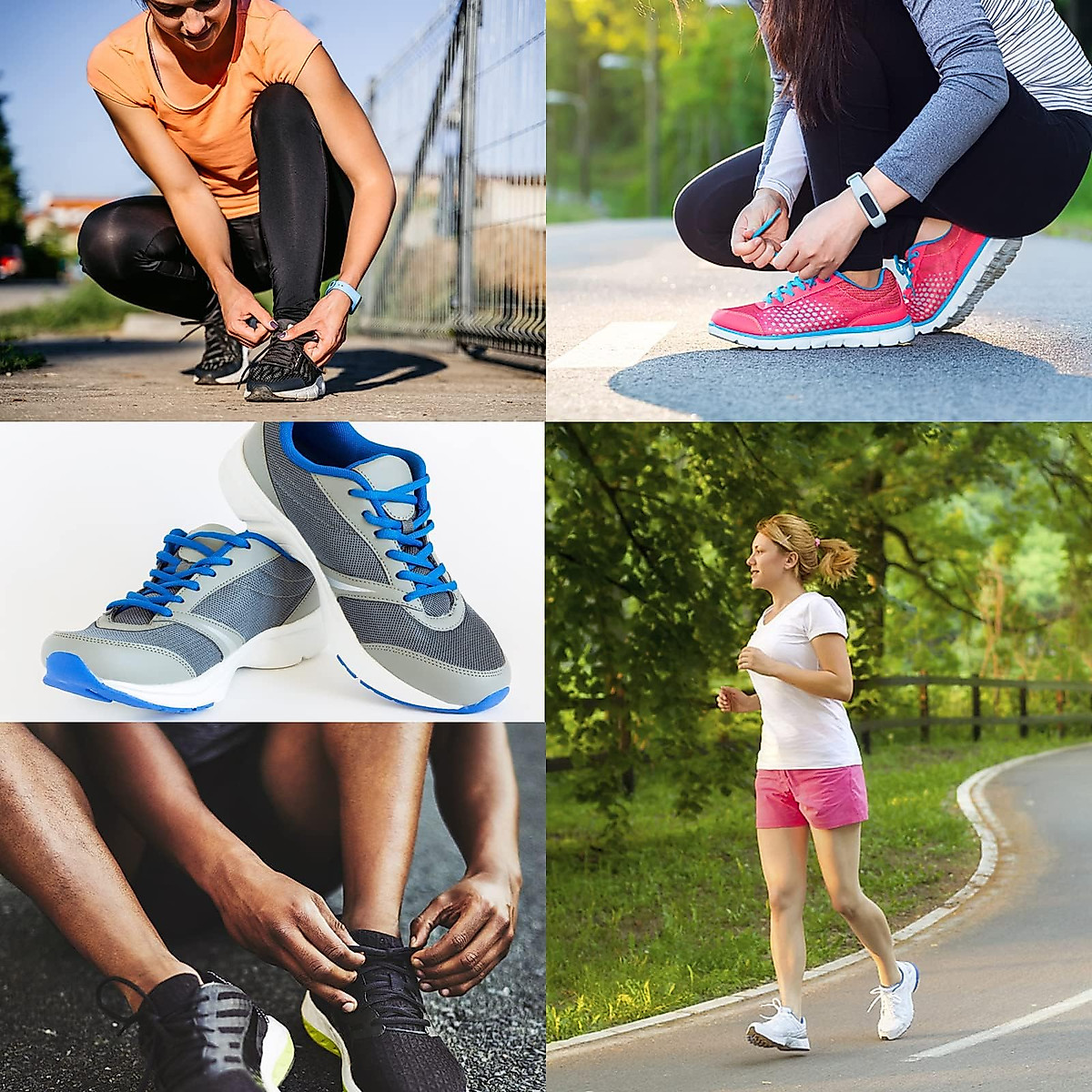 Puzeam 2 Pairs Oval Athletic Shoelaces 30 Colors 1/4" Half Round Shoe Laces for Sneakers - Hot Pink 120