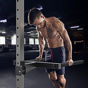 Kipika Y-Shaped Dip Bar for 3" x 3" Power Cage with 5/8" or 1" Hole - Dip Bar Attachments for Home Gym - Heavy Duty Power Rack Attachments - 3" x 3" Squat Rack Accessories for Strength Training