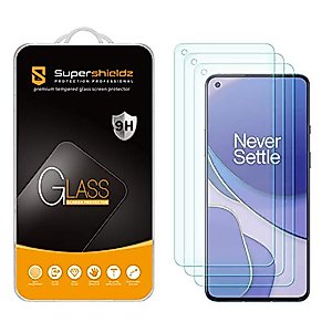 Supershieldz (3 Pack) Designed for OnePlus 9 / OnePlus 9 5G Tempered Glass Screen Protector, Anti Scratch, Bubble Free
