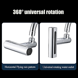 Toega 360°Swivel Faucet Extender, Copper faucet aerator,faucet extender, Kitchen Rotating Extension Filter with 4 Mode Splash