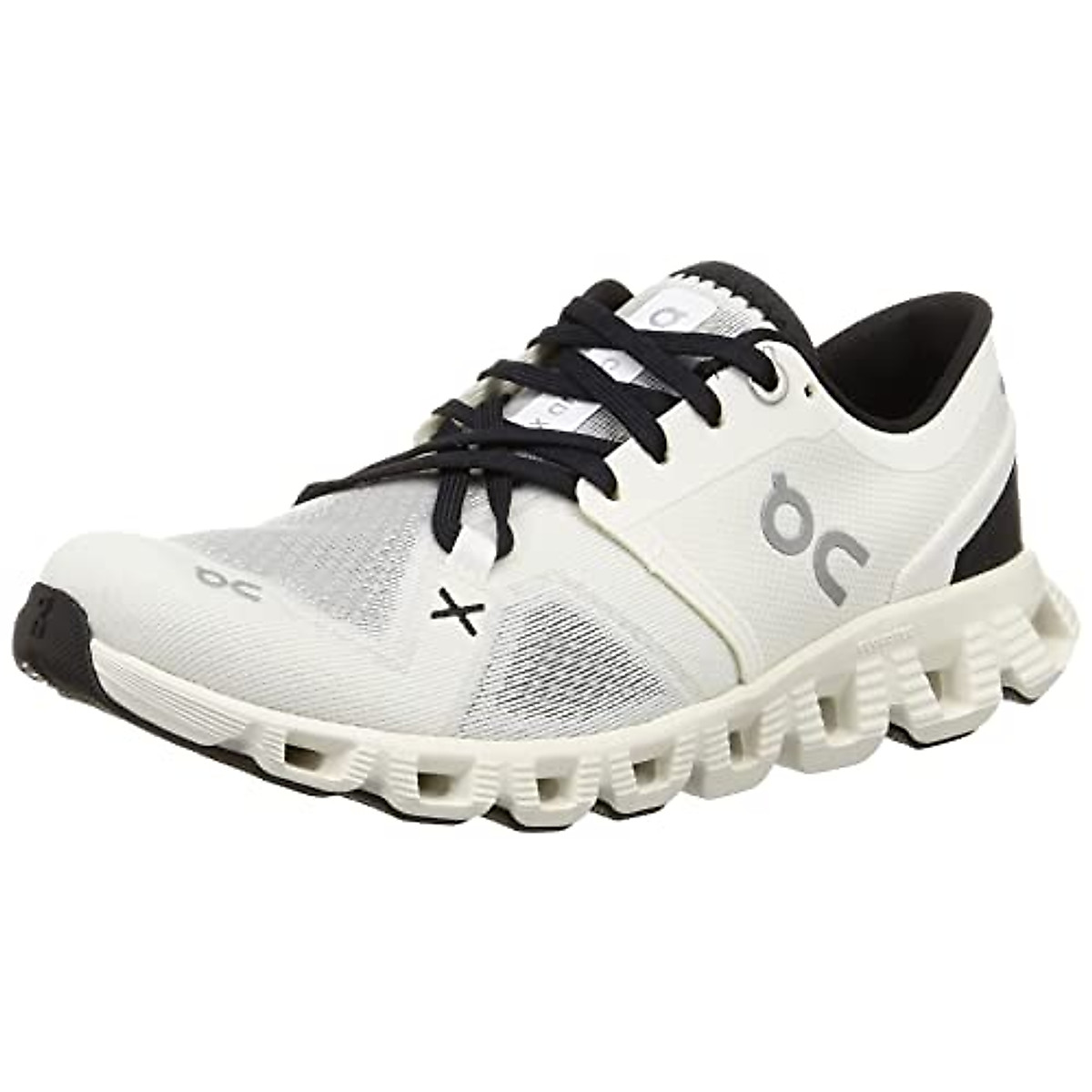 On Women's Cloud X 3 Sneakers, White/Black, 9.5 Medium US
