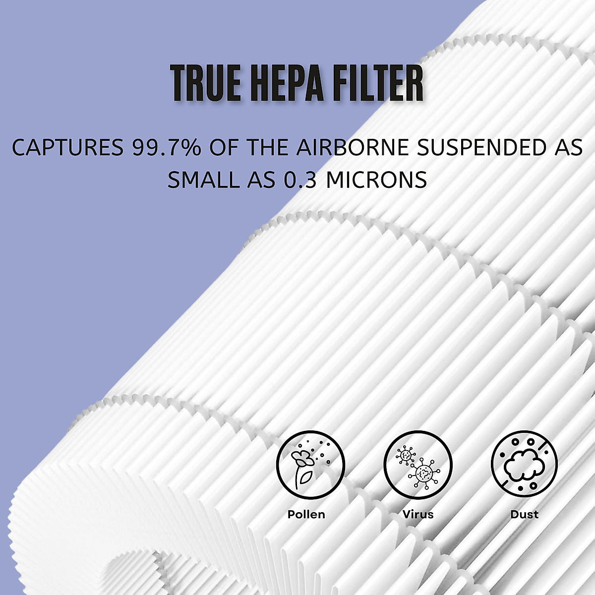 Nispira AP-T20FL True HEPA Replacement Filter Compatible with TotalClean 360° Tower Air Purifier AP-T20 AP-T20WT, 3 Packs