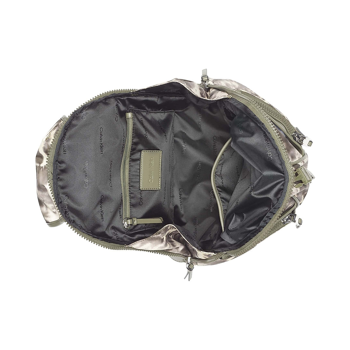 Calvin Klein Women's Shay Organizational Backpack, Dusty Olive, One Size